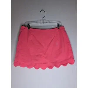 Lilly Pulitzer | Skirts | Lilly Pulitzer Pink Scalloped Button Mini ...